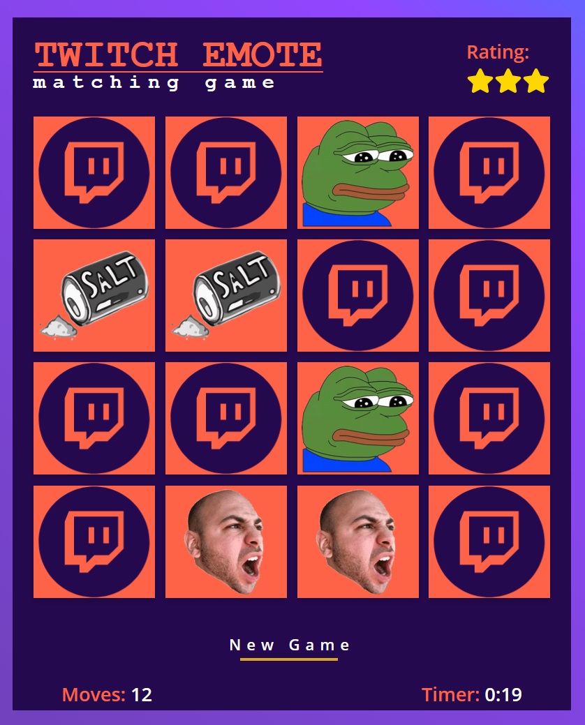 GitHub - TimKlancisar/ChinguMatchingGame: Solo project for Chingu Cohort