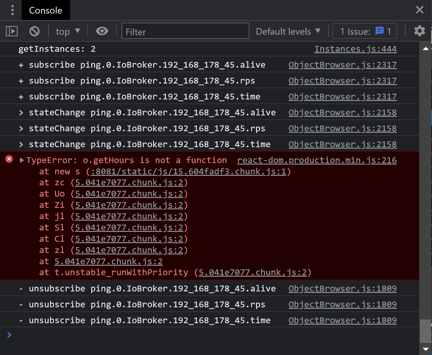 Error when looking at chart of influxdb/history/sql stored history · Issue #1242 · ioBroker ...
