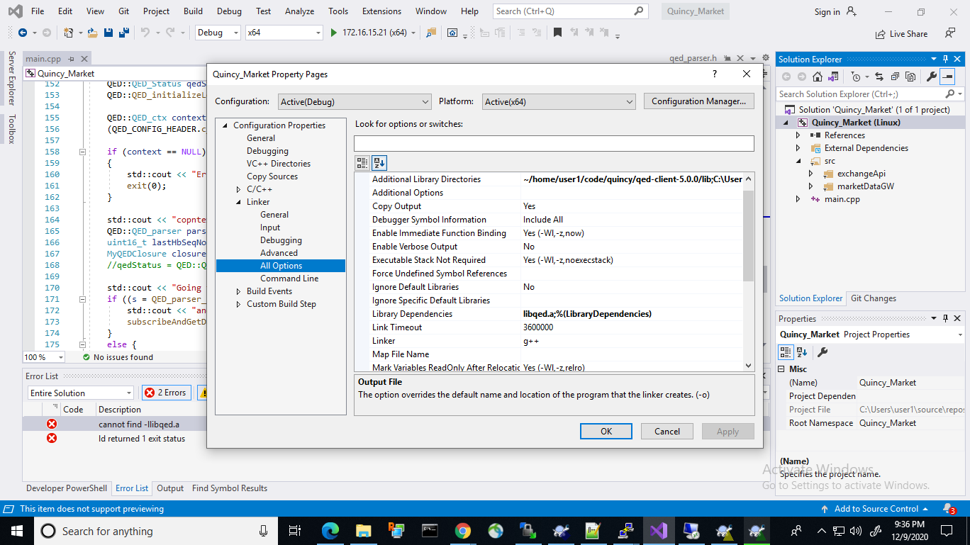 -lmysqlclient , collect2 : error : ld returned 1 exit status · Issue #153 · microsoft/VSLinux ...