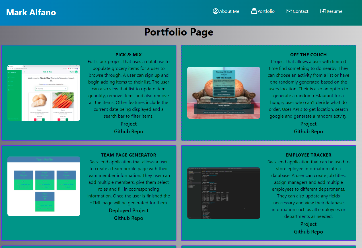 GitHub - MpAlfano/React-Portfolio