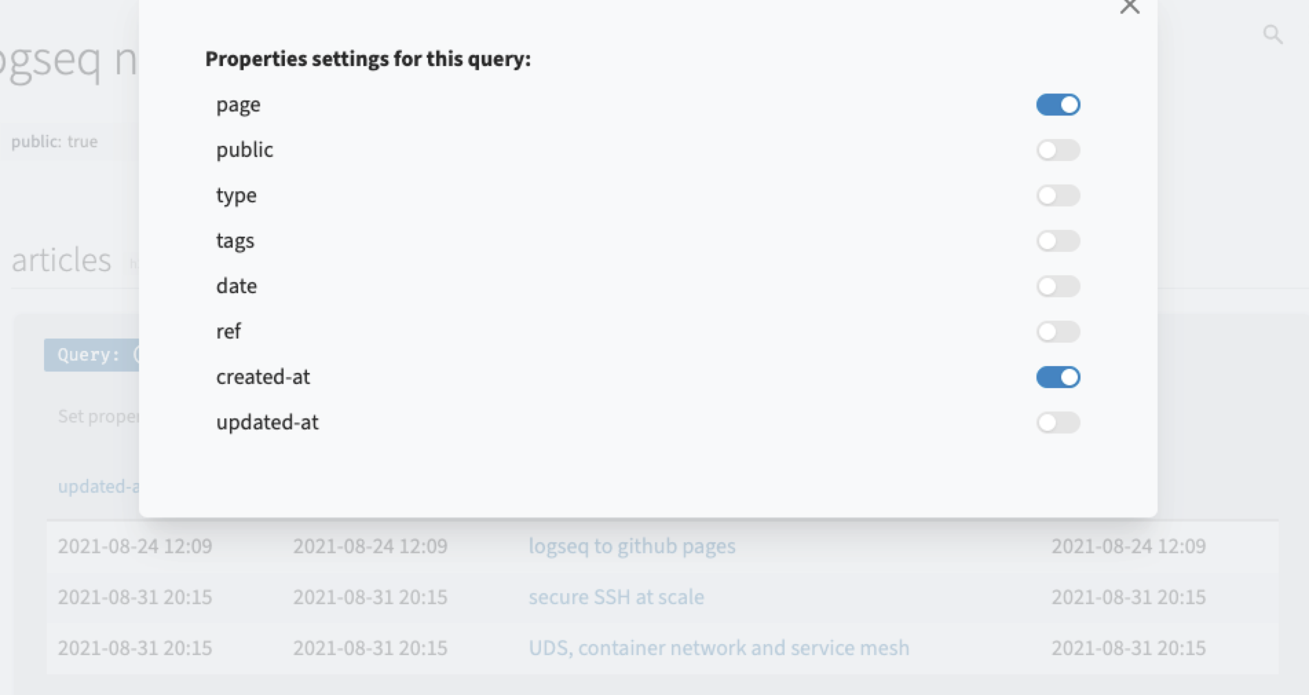 duplicate date column in query result · Issue #2753 · logseq/logseq · GitHub