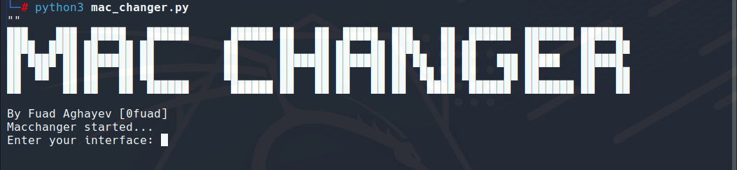 GitHub - 0fuad/Mac-Address-Changer-By-0fuad: Change your Mac Address.