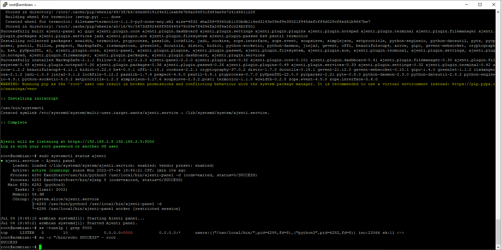 Problem Installation · Issue #1399 · ajenti/ajenti · GitHub