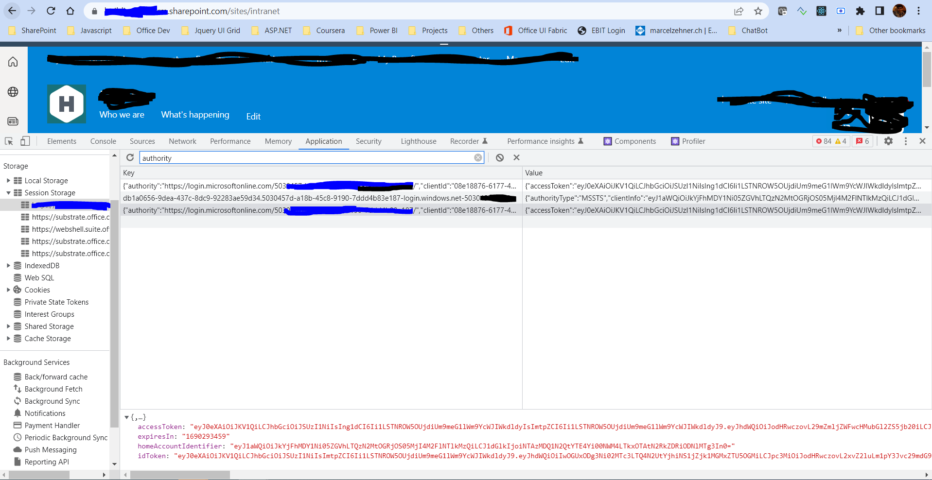 getAllAccounts() it only return 1 account of previous user using MSAL in SPFX component with ...