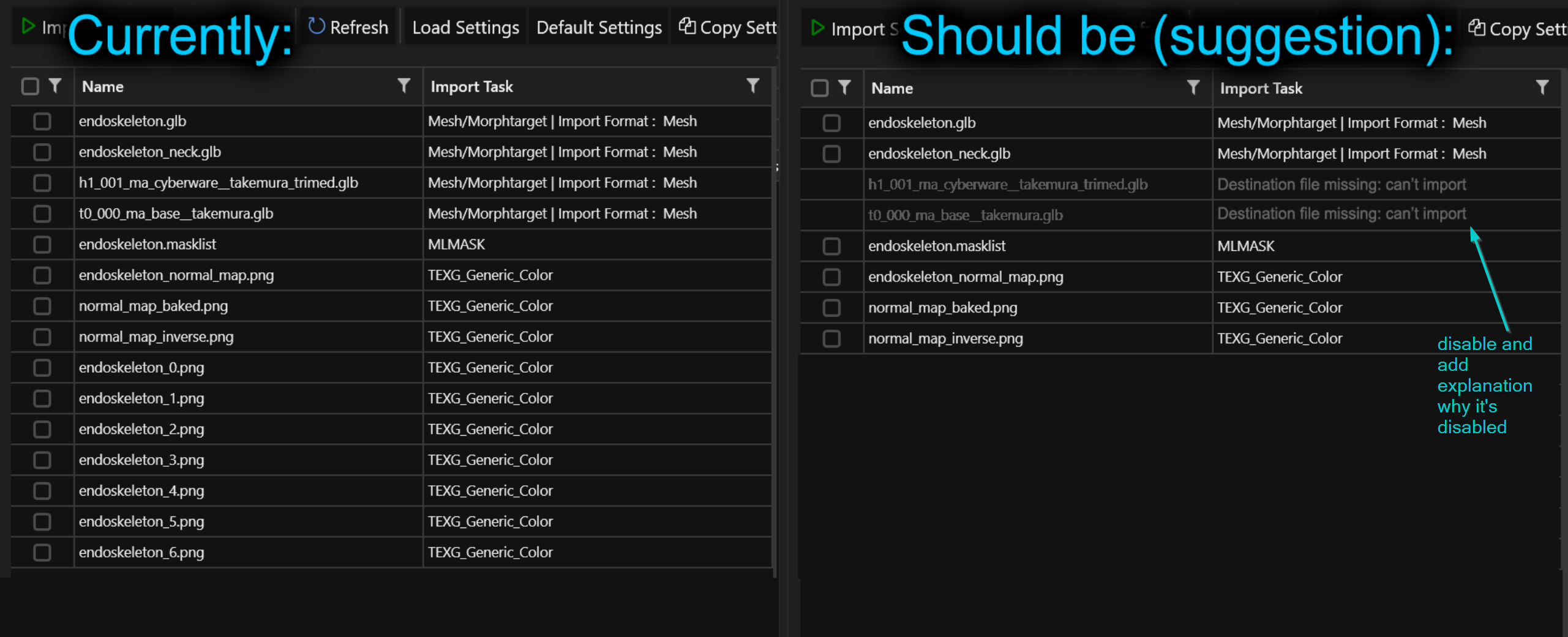 QOL: "import" view conditionals · Issue #1048 · WolvenKit/WolvenKit · GitHub