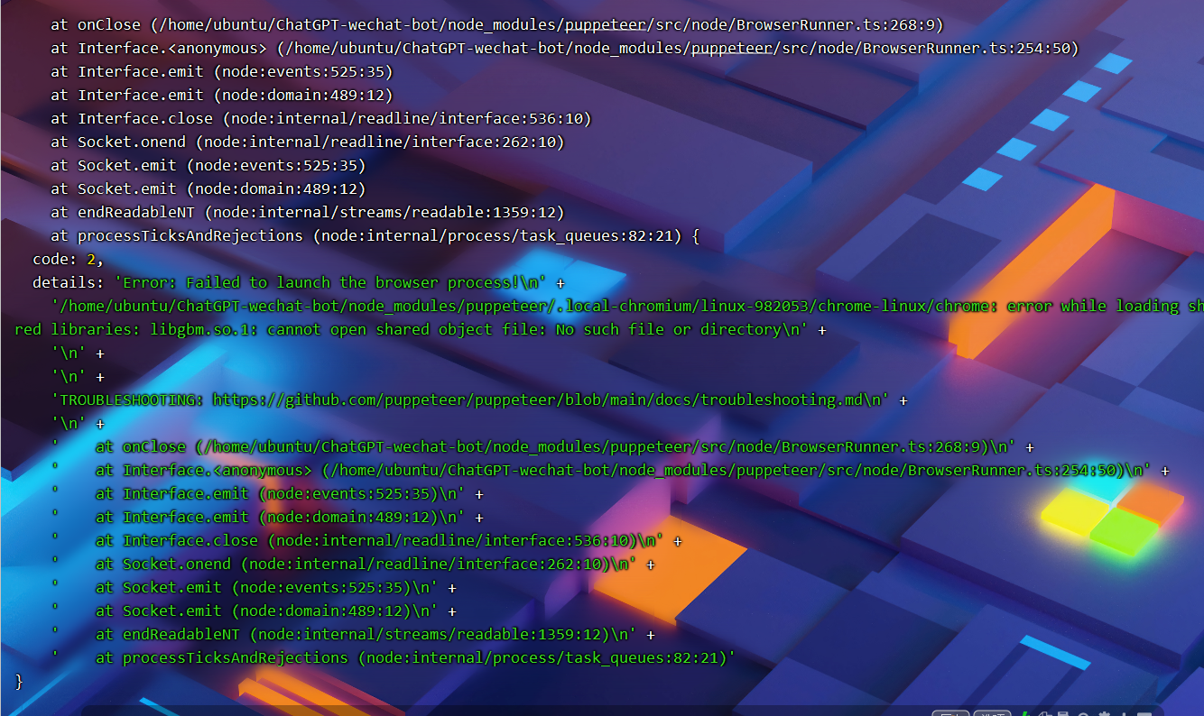 run dev失败 · Issue #157 · AutumnWhj/ChatGPT-wechat-bot · GitHub