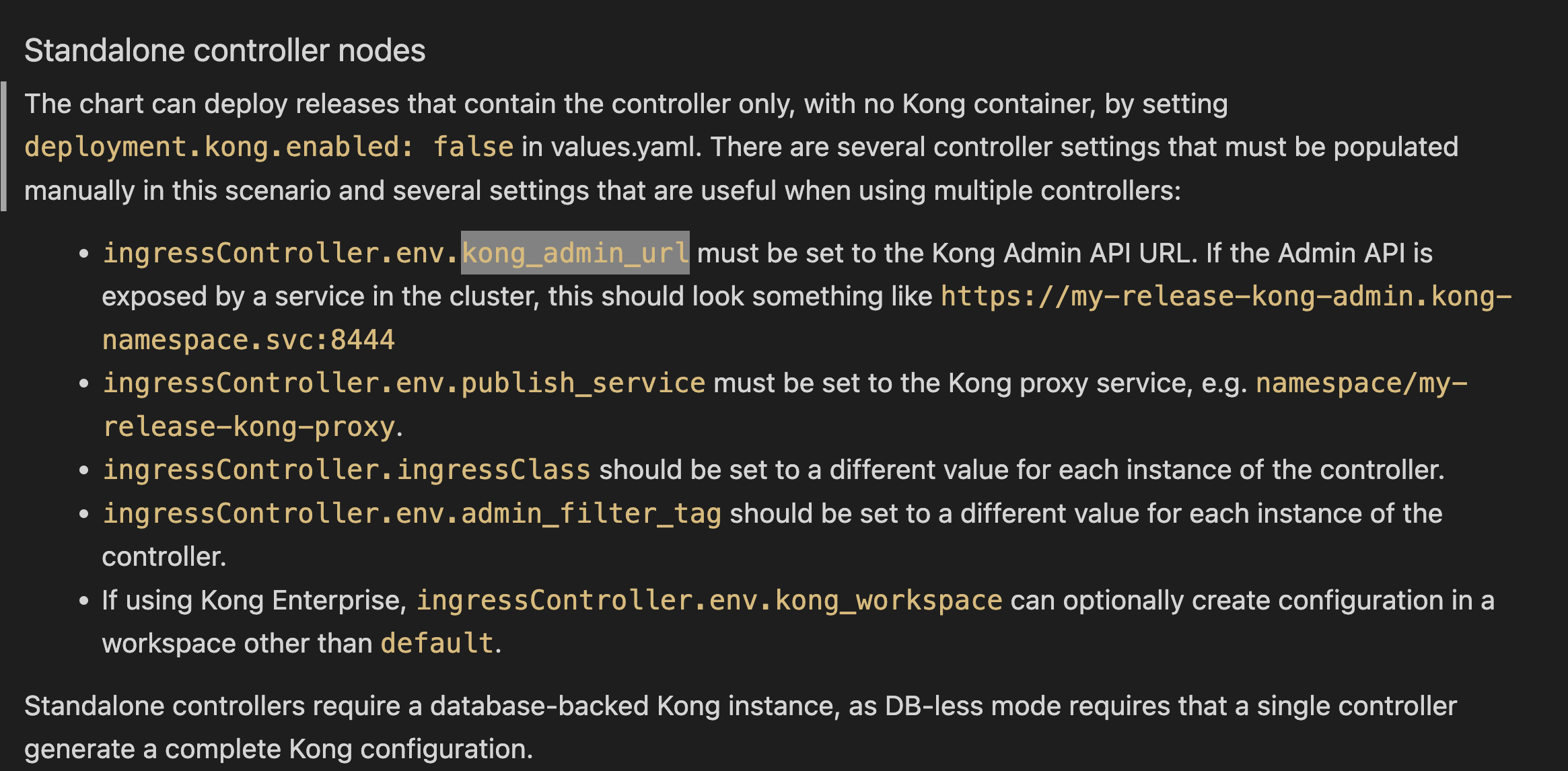 Does Standalone controller Nodes with cluster service kong_admin_url has any concurrency ...