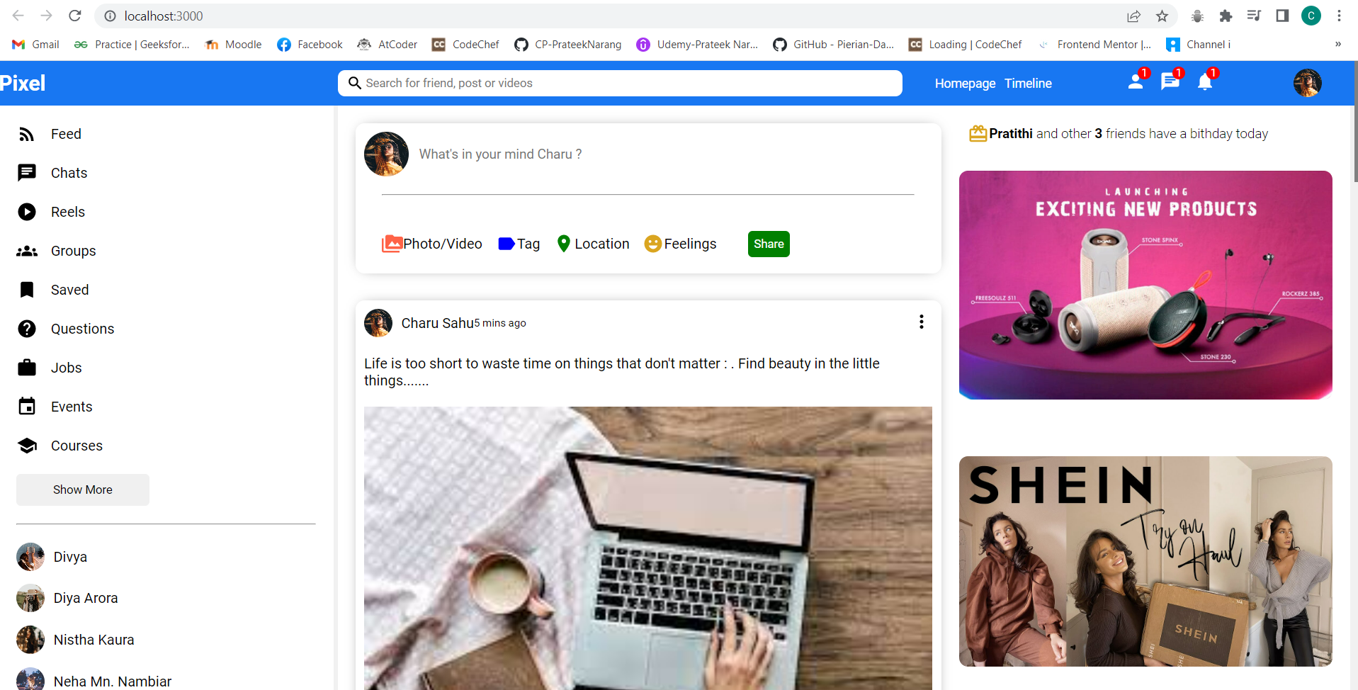 GitHub - sahu4u/Pixel-A-Full-Stack-Social-Application: Powerful social app for seamless sharing ...