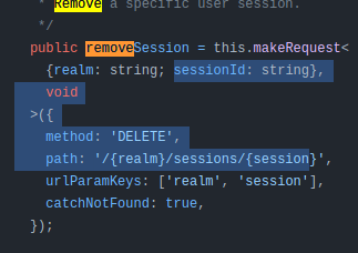 Remove session as the wrong types · Issue #16960 · keycloak/keycloak · GitHub