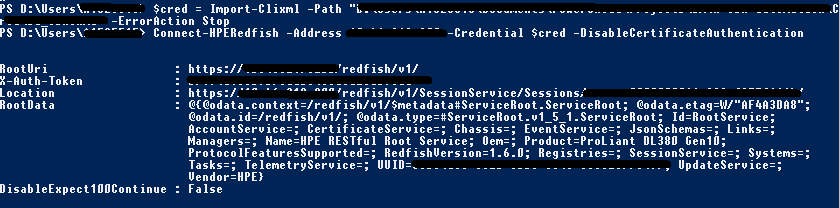 Connect-HPERedFish Error · Issue #74 · HewlettPackard/PowerShell-ProLiant-SDK · GitHub