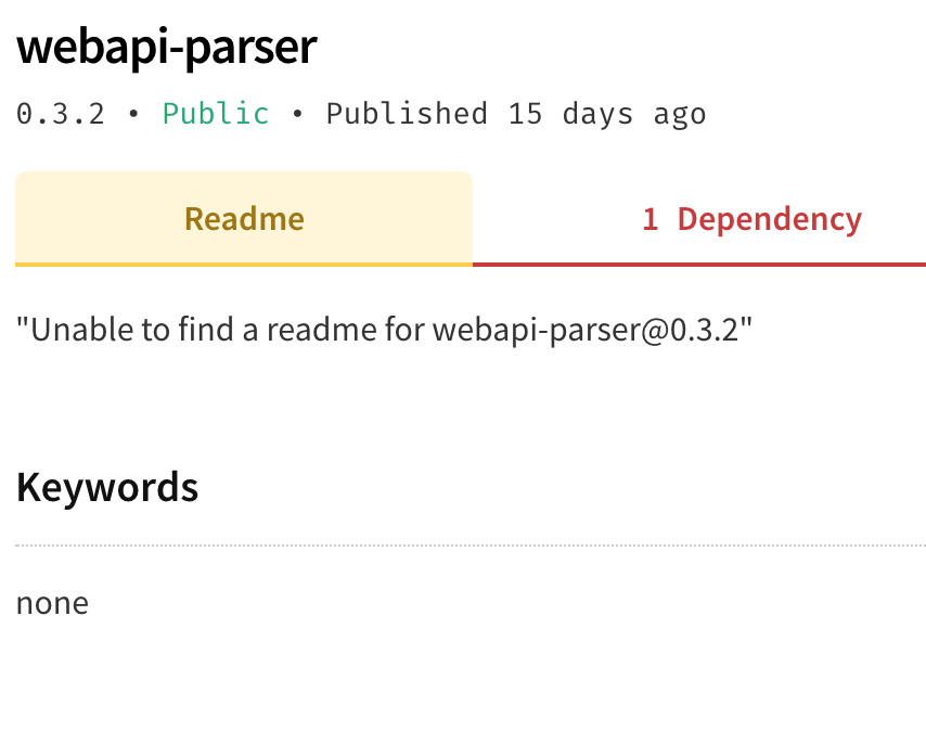 Missing Readme On Npmjs Package Page · Issue 44 · Raml Orgwebapi