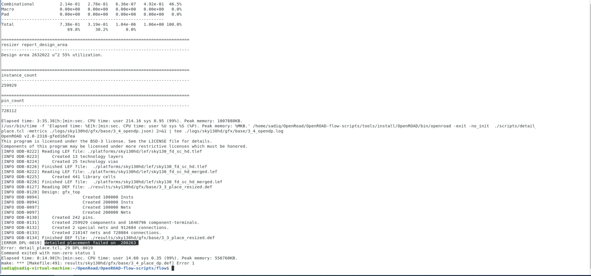 Detailed placement failed on _208263_ · Issue #371 · The-OpenROAD-Project/OpenROAD-flow-scripts ...