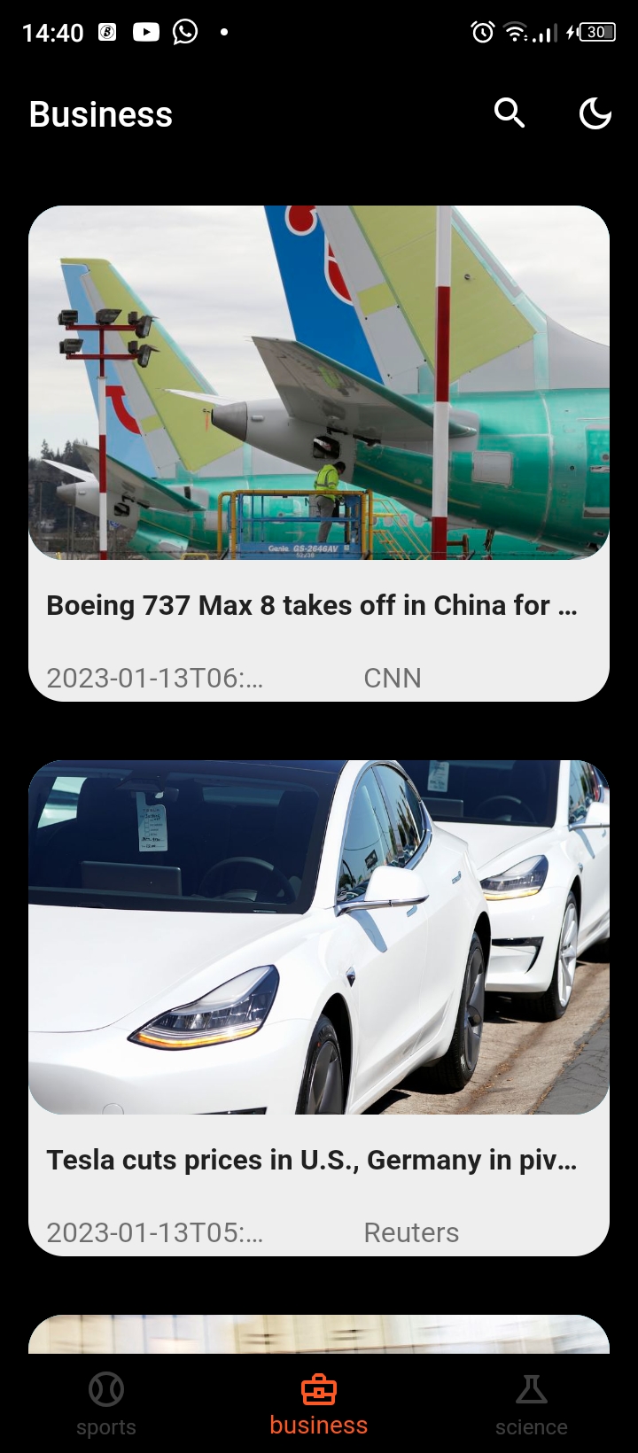 GitHub - KarimSlama/News_App: News app is an application that contains three categories [first ...