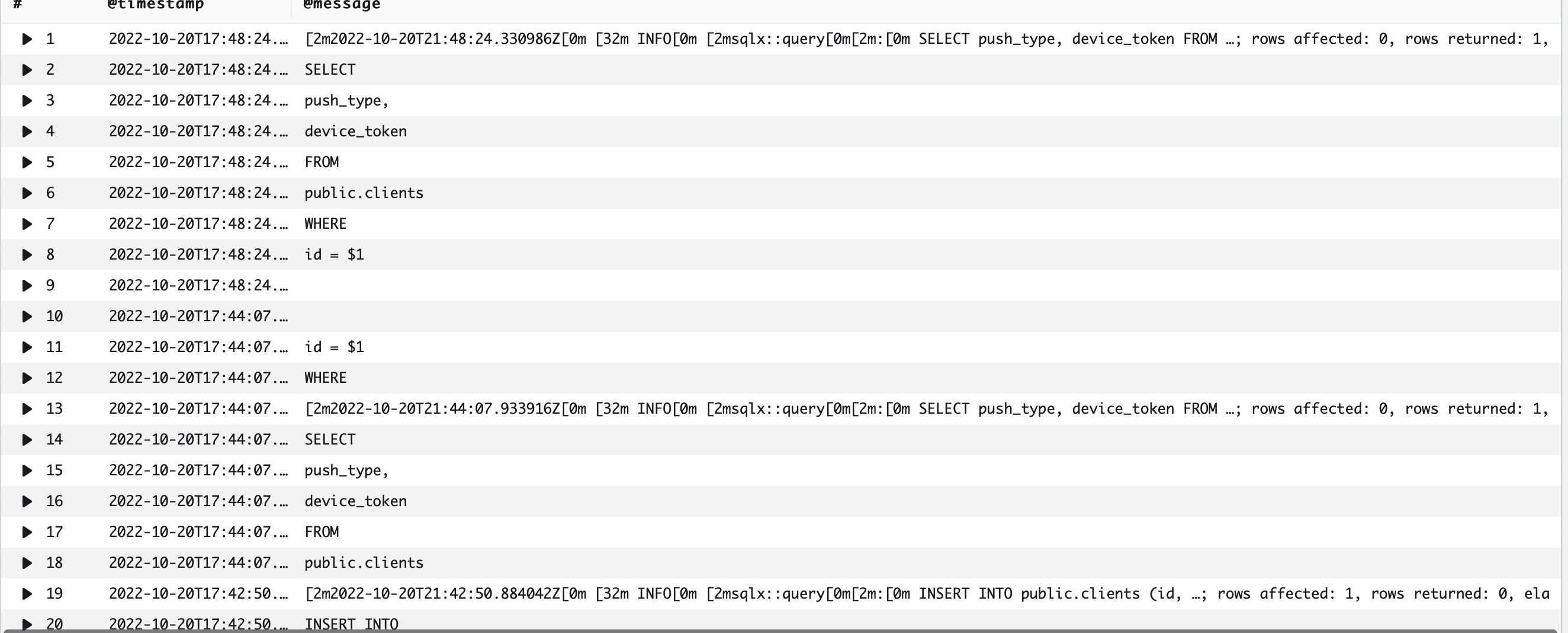 enhancement: Improve logging of SQL statements · Issue #34 ...