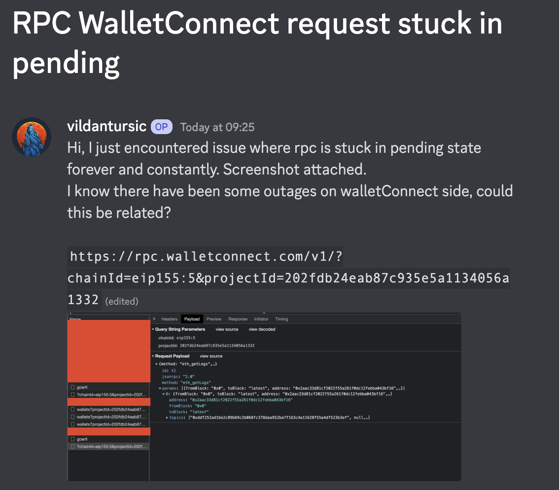 Rpc Request Stuck · Issue 59 · Walletconnect Blockchain Api · Github