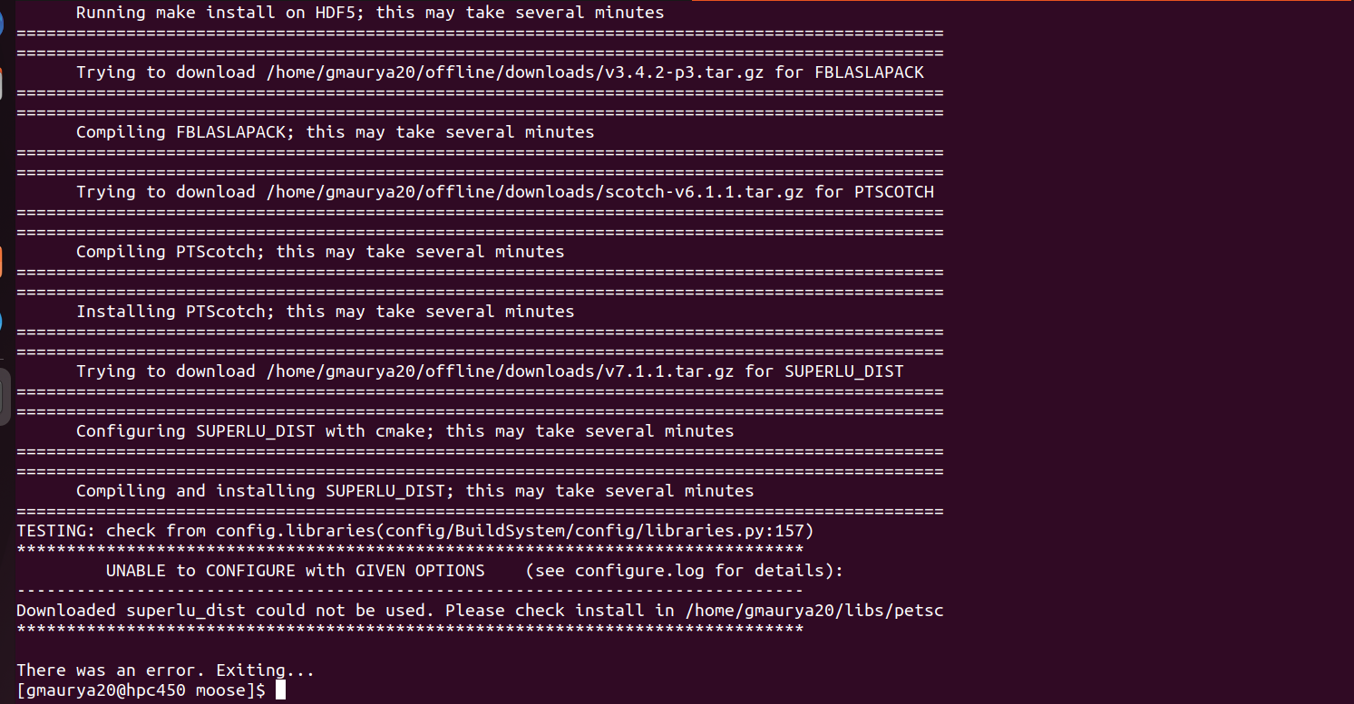 Installation error in HPC · idaholab moose · Discussion #21001 · GitHub