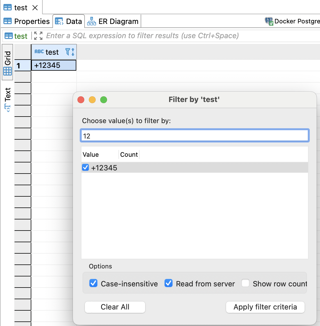 Column data filter does not work when values have plus character (`+`) prefix · Issue #20379 ...