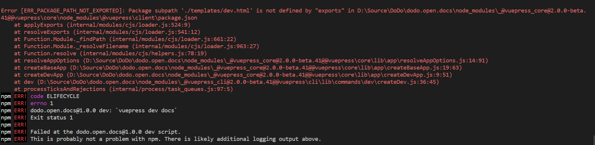 [Bug report] 今天还原NPM包时，包被自动升级至最新版本，导致项目报错 · Issue #851 · vuepress/core · GitHub