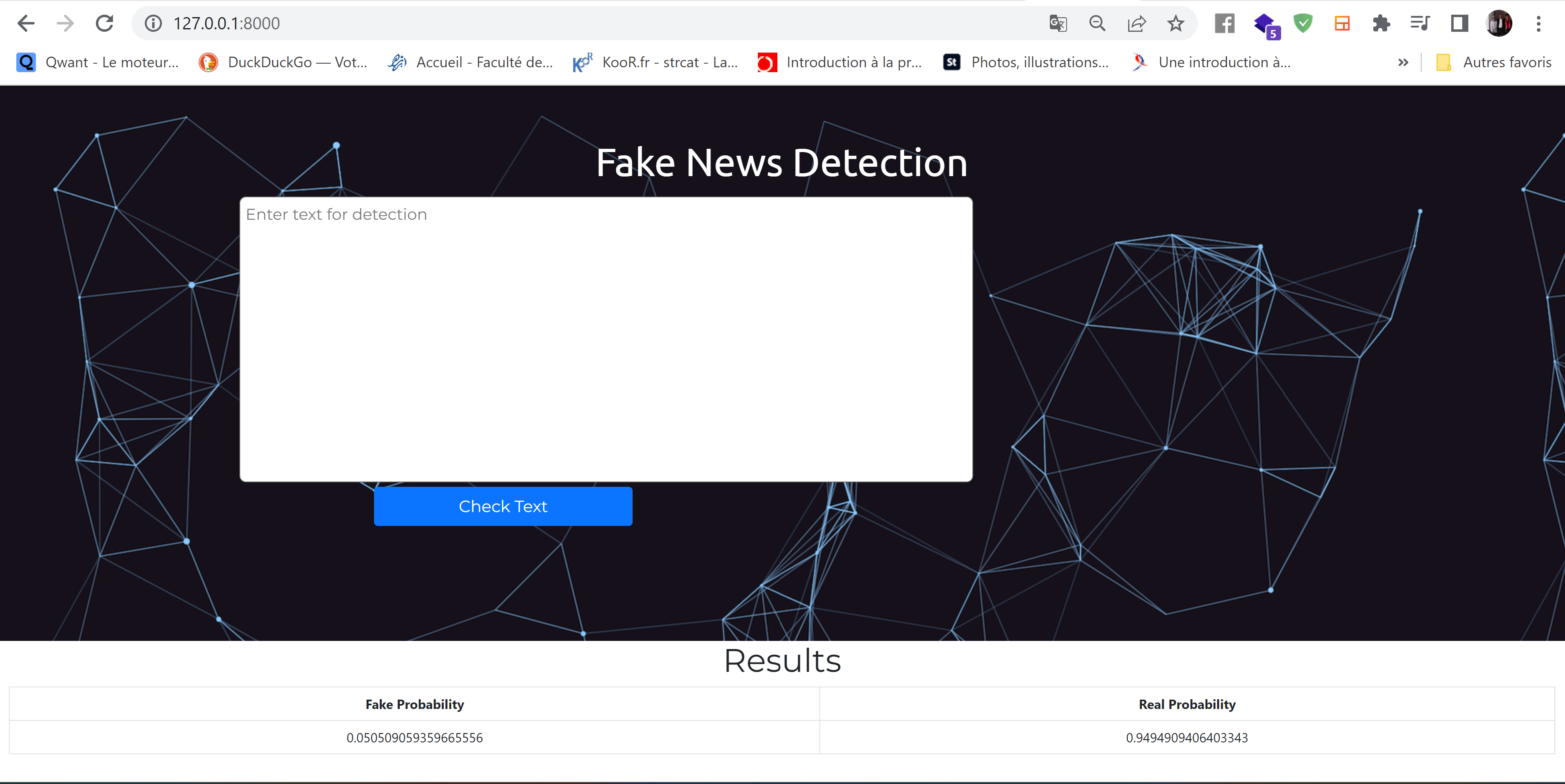 GitHub - haazelnuter/FakeNewsDetection: Page Web avec Django pour detecter fake news en ...