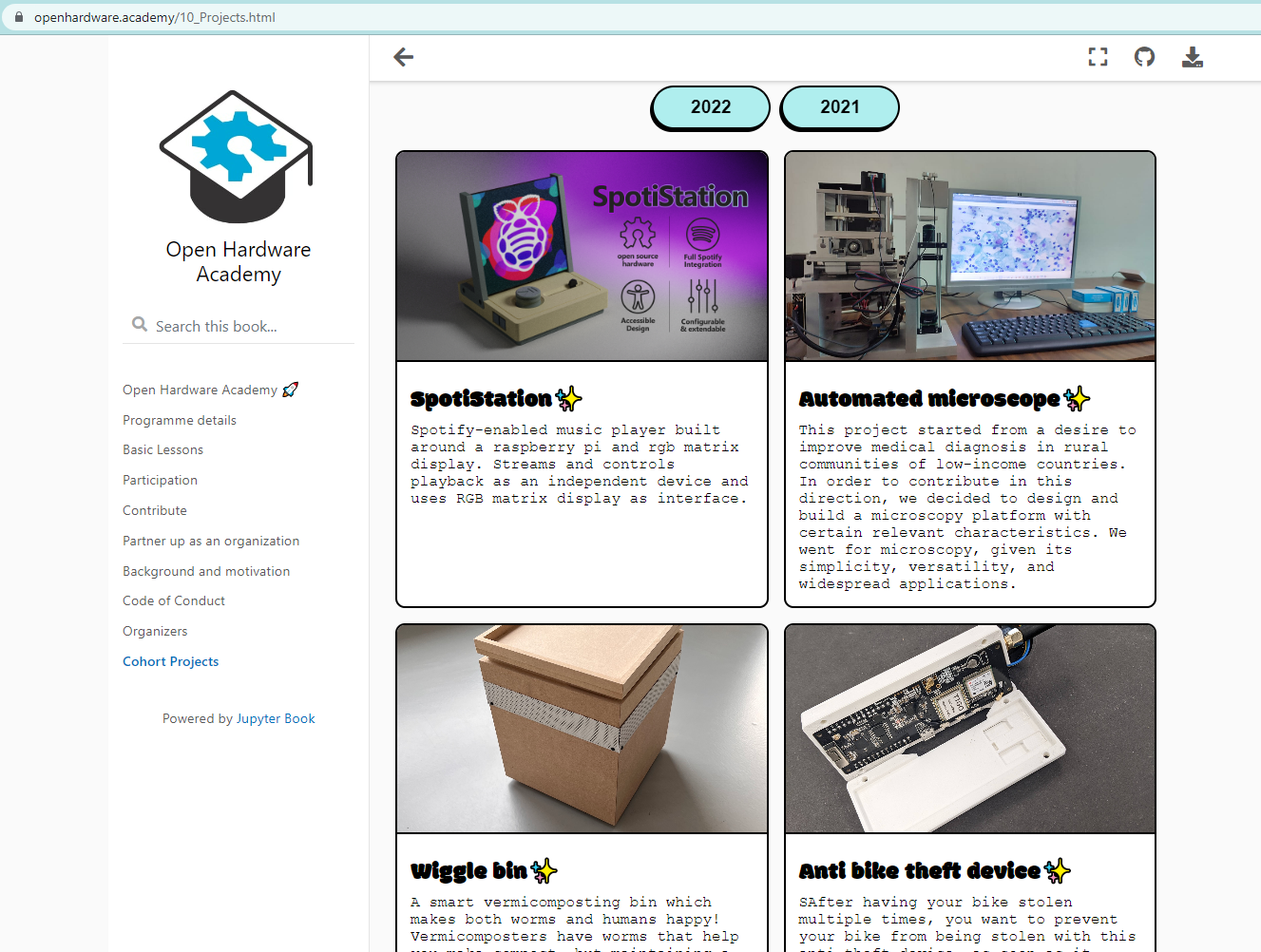 Cohort project page does not load · Issue #14 · delftopenhardware/openhardware.academy · GitHub