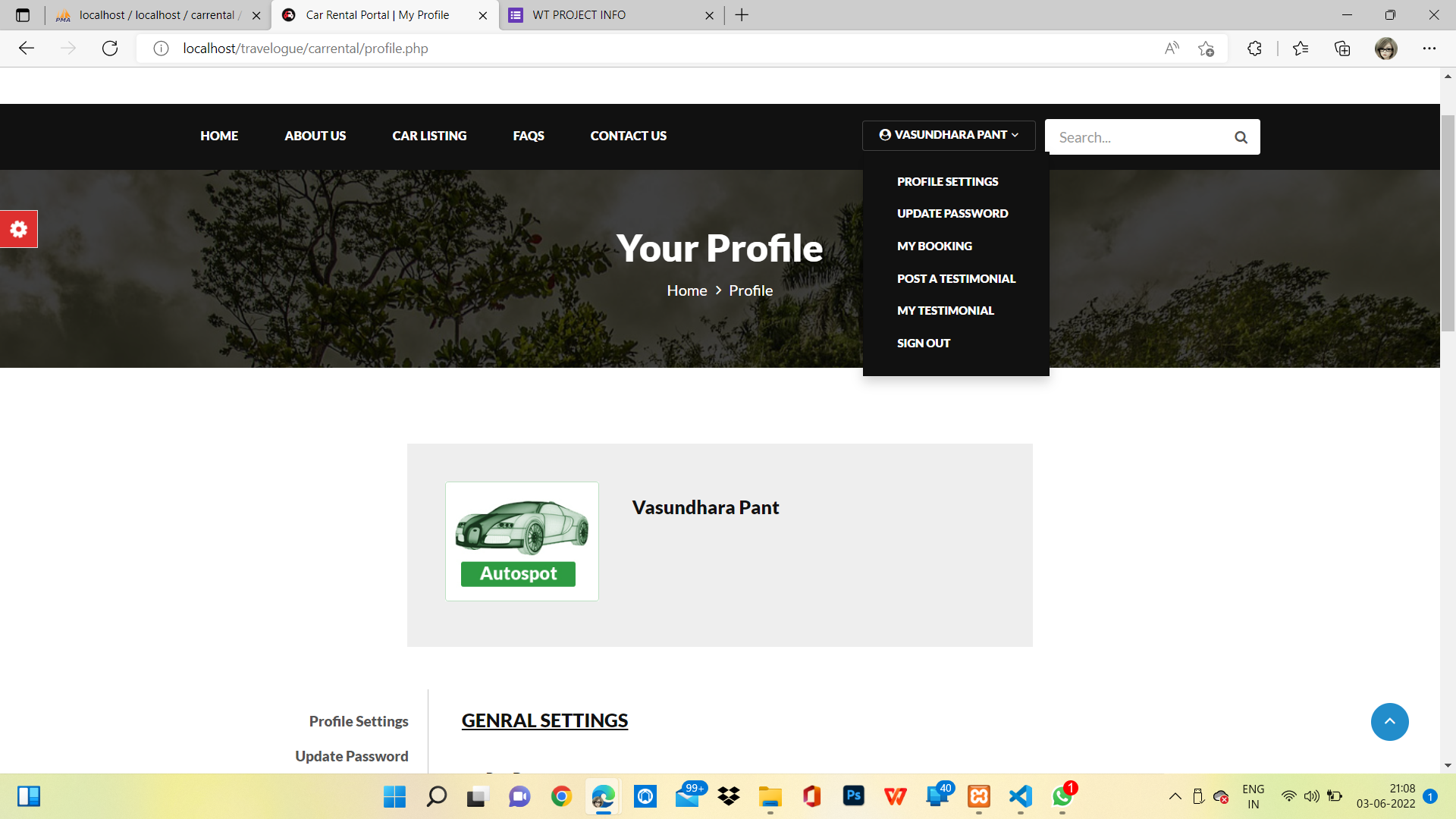 GitHub - pantvasu8/Travelogue: Dynamic website used for renting cars including admin page- car ...
