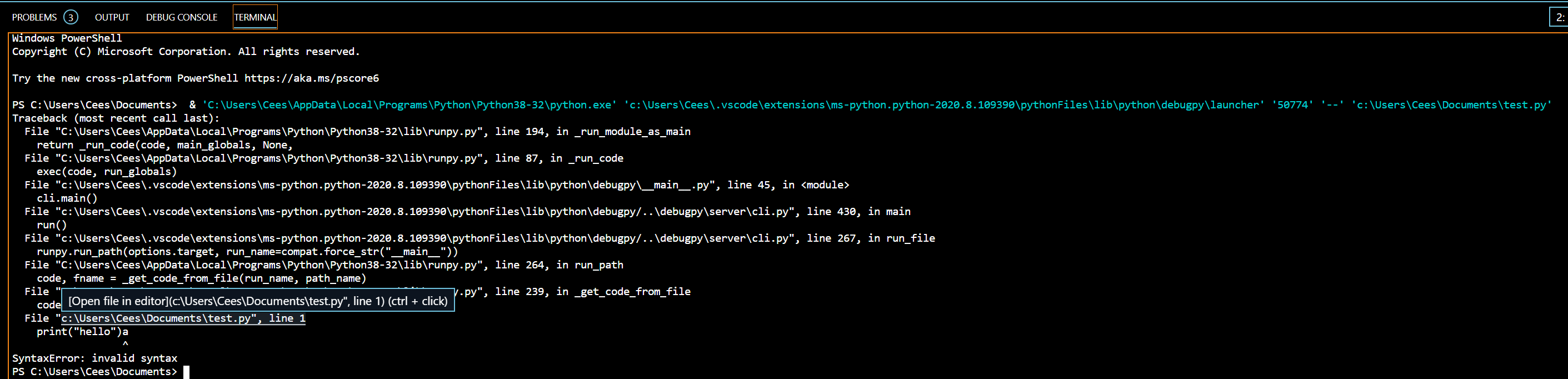  Open File In Editor Terminal Text Tooltip Link Broken Issue 107294 