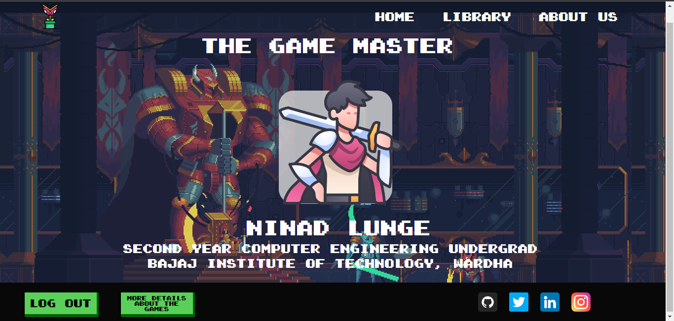 GitHub - Ninad-Lunge/Games-Portal: This website was created as a project for final submission ...