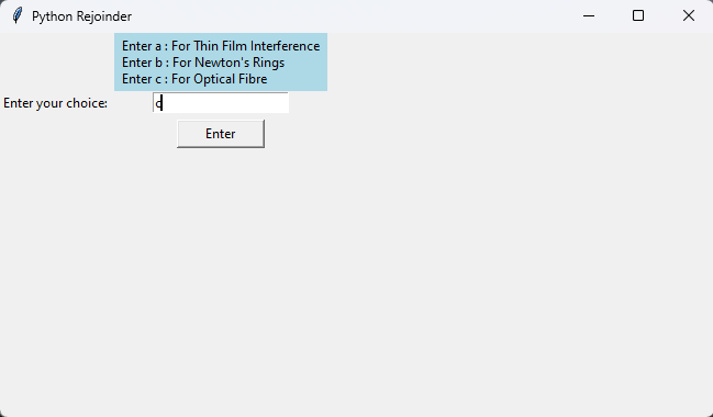 GitHub - Ninad-Lunge/Python-Rejoinder: Mini Project for my first year of B.Tech degree in ...