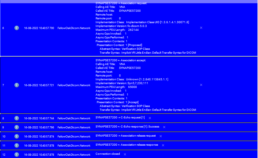 DicomClientFactory is still using the old logger name of Dicom.Network ...