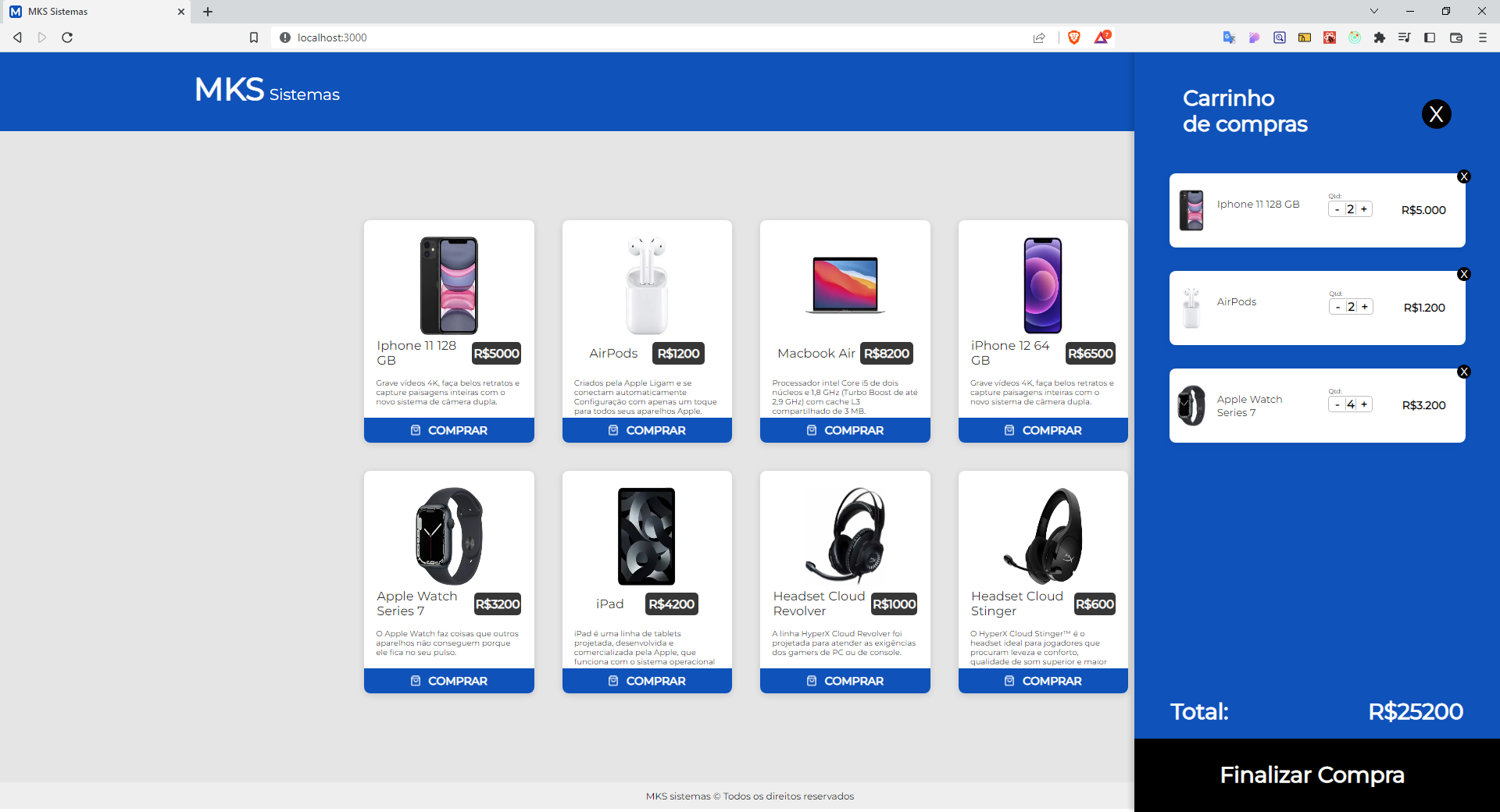 GitHub - Anderson-Dias-Farias/MKS-Teste