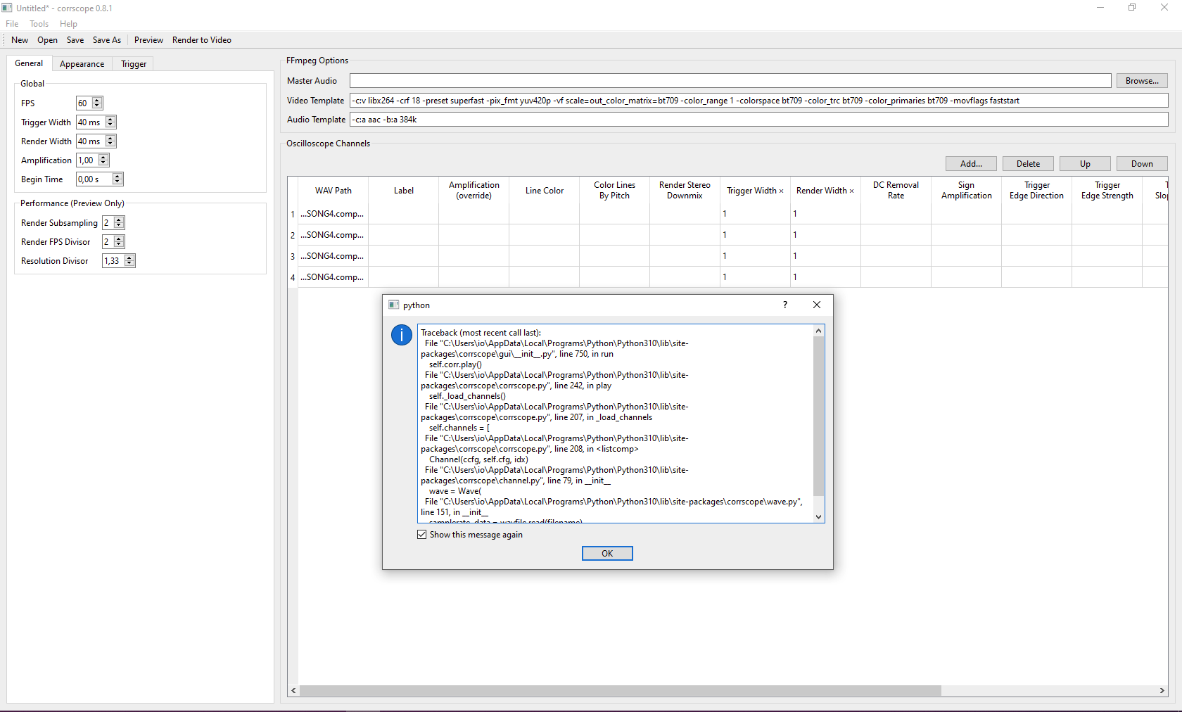 corrscope won't read files · Issue #438 · corrscope/corrscope · GitHub