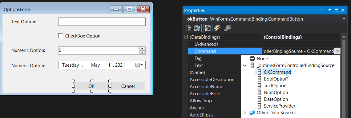 Introduce Commands and DataContext to WinForms to adapt modern Binding scenarios · Issue #4895 ...