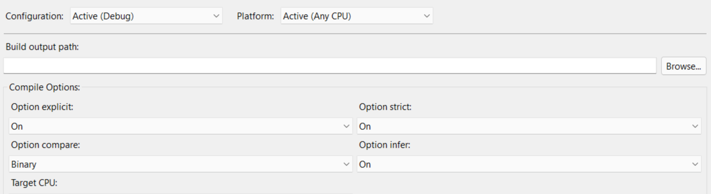 Ignore 'Option Strict On' defined in option settings with .net 5 in VB. · Issue #7708 · dotnet ...