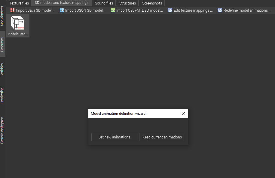 Mcreator won't load the Model animation definition wizard · Issue #2180 · MCreator/MCreator · GitHub