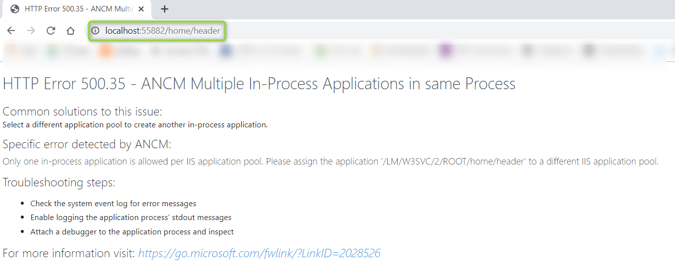 Ancm Multiple In Process Applications In Same Process · Issue 16805 · Dotnetaspnetcore · Github 