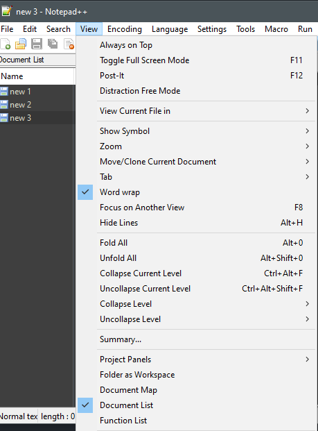 Doc Switcher -> Document List Panel · Issue #10307 · notepad-plus-plus/notepad-plus-plus · GitHub