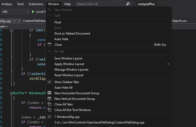 Window Menu and Dialog: Some Thoughts · Issue #10354 · notepad-plus ...