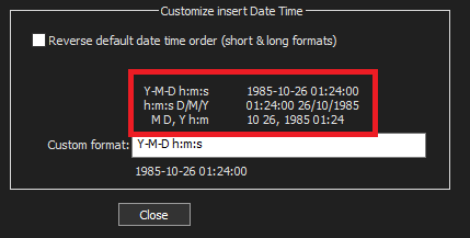 Insert Date Time Customized doesn't support some formats · Issue #10467 ...