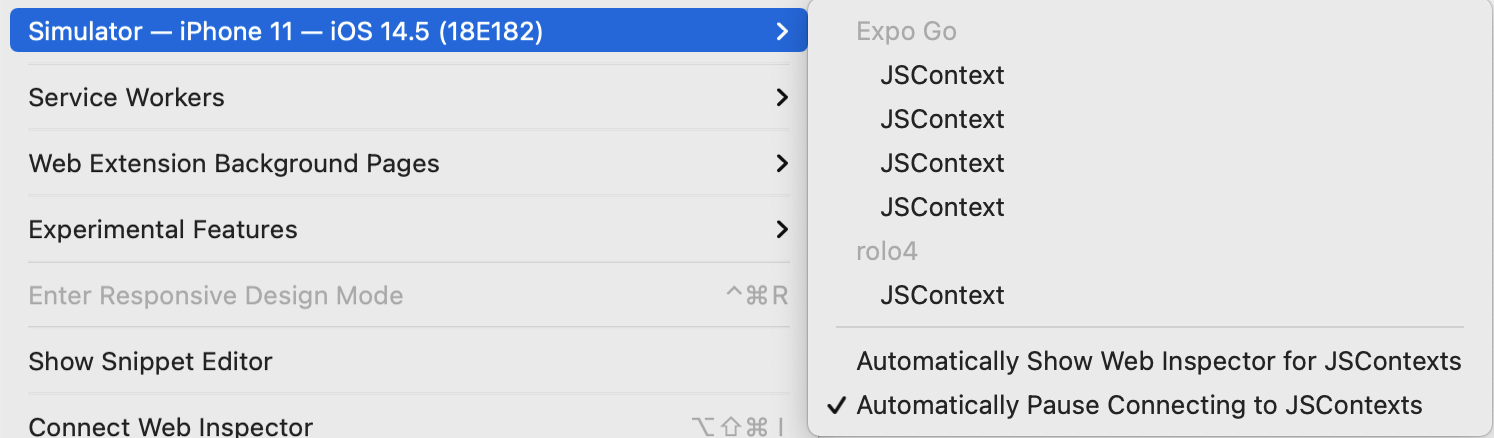 Ios Runtime Jscontexts Arent Named In The Safari Inspector · Issue 14402 · Expoexpo · Github