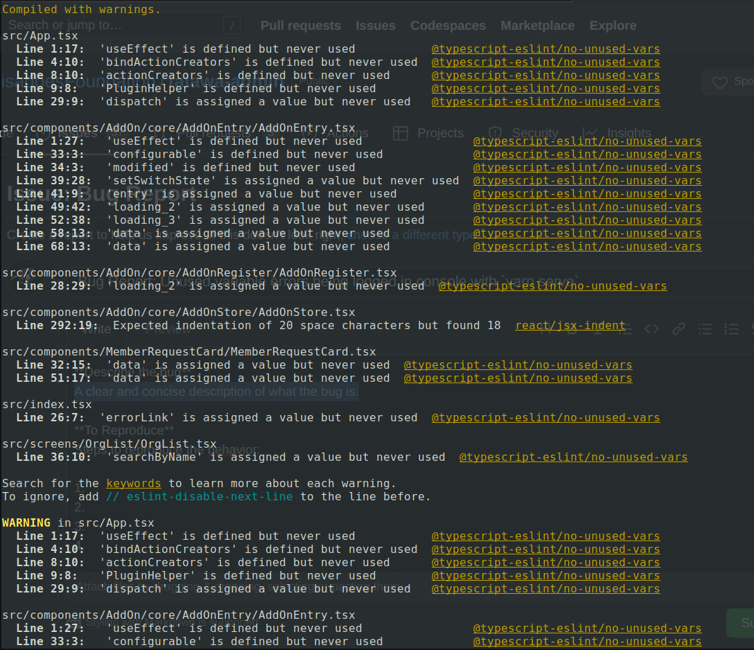Bug Report: Multiple warnings being logged in console with `yarn serve` · Issue #432 ...