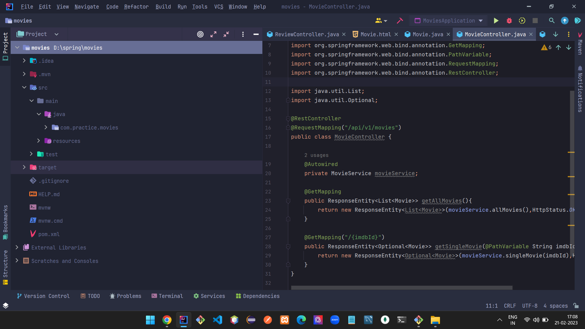 GitHub - hemantDwivedi/spring-boot-movies-api: Learning how to create ...