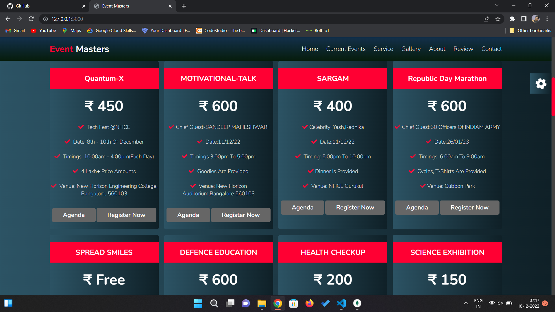 GitHub - Ankitashetti013/Event-management-website