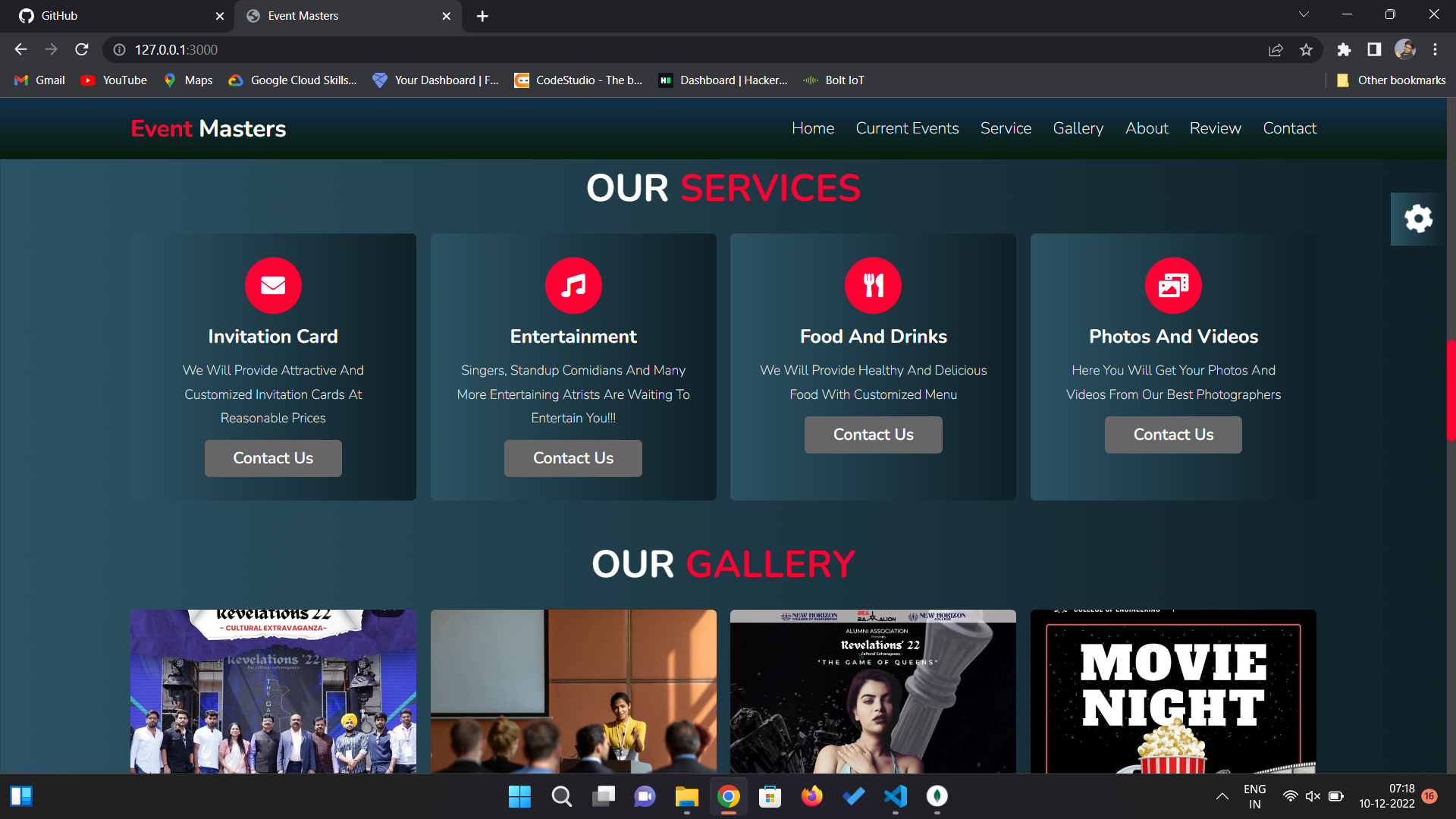 GitHub - Ankitashetti013/Event-management-website