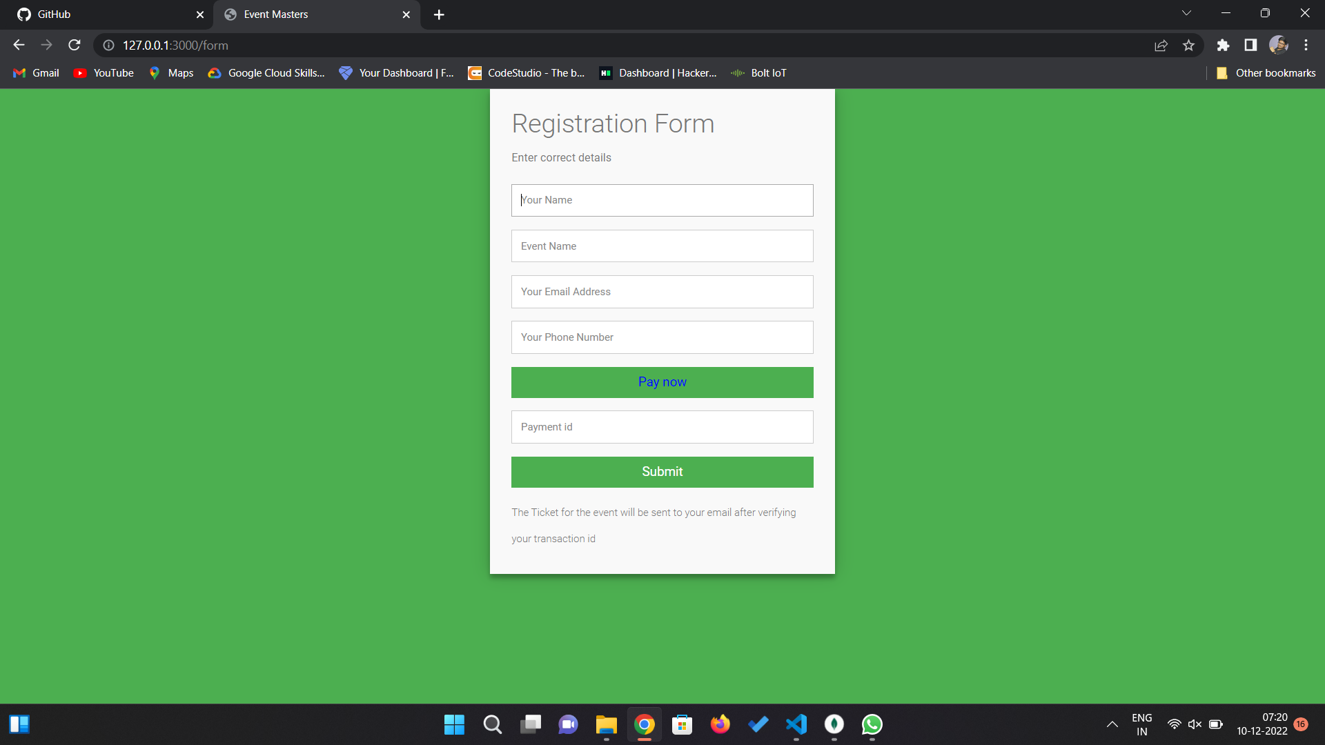GitHub - Ankitashetti013/Event-management-website