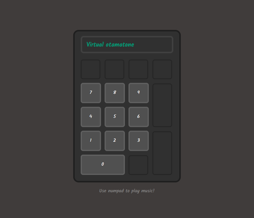 GitHub - thrxpt/virtual-otamatone: Playing otamatone with numpad