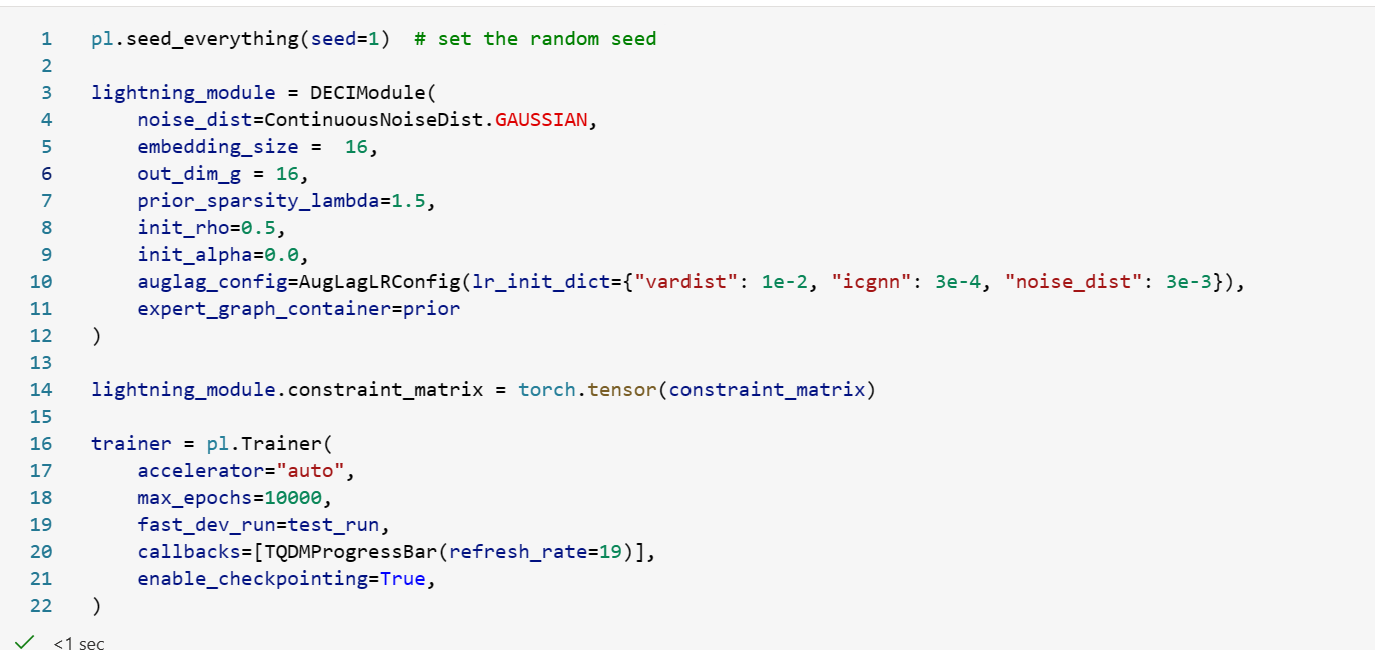 Found invalid values tensor NaN during training period of DECI model ...