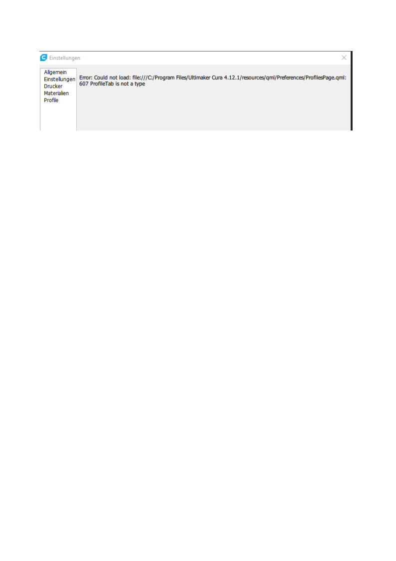 Error Clould not load : File Profilespage.qml / SettingVisibilltypage.qml · Issue #11134 ...