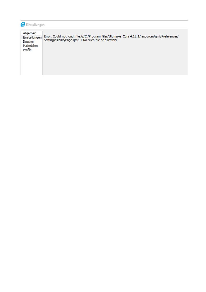 Error Clould not load : File Profilespage.qml / SettingVisibilltypage.qml · Issue #11134 ...
