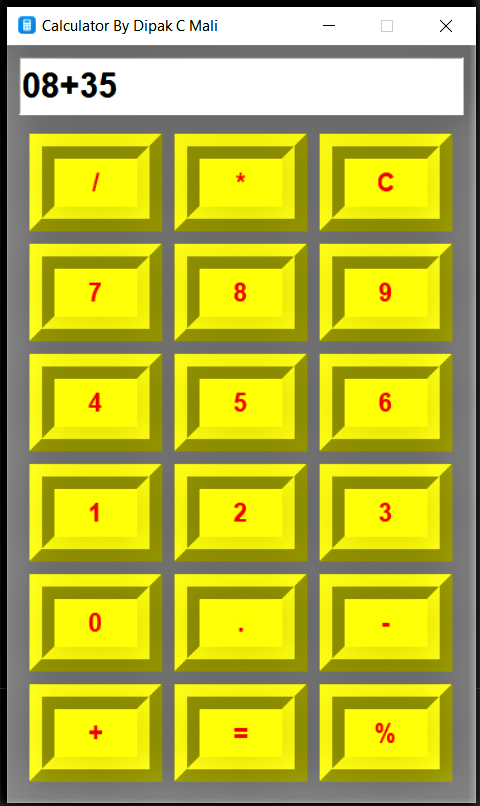 GitHub - MaliDipak/Calculator-using-Python: Hello, I have created ...