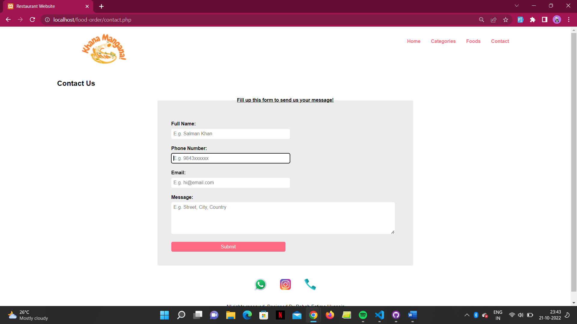 GitHub - RababHussain/Khana_Mangana